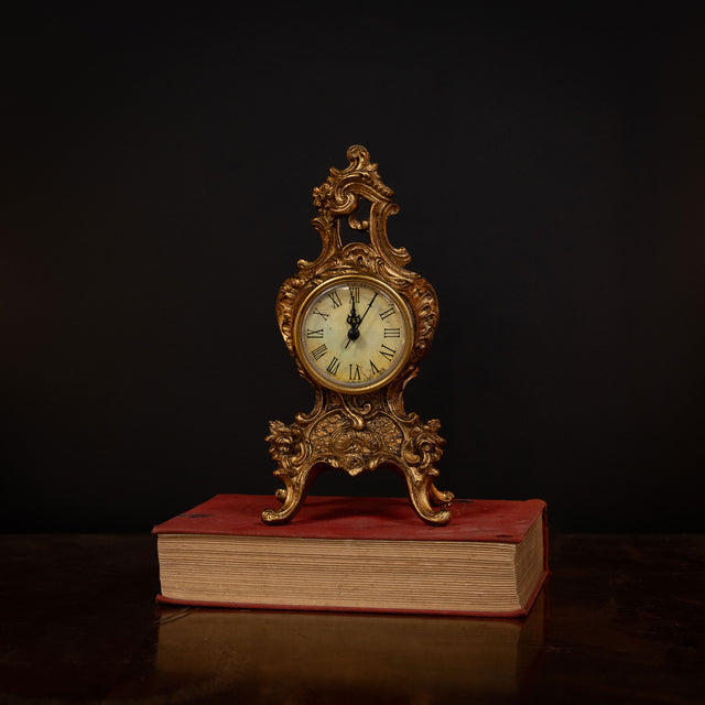 Baroque Gold Mantel Clock – The Blackened Teeth Ltd
