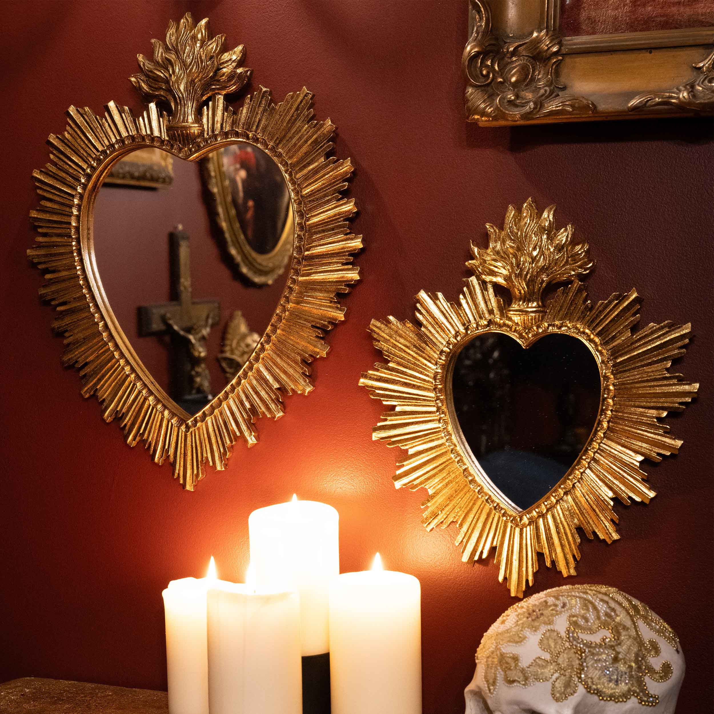 Renata - Medium Sacred Heart Mirror – The Blackened Teeth Ltd