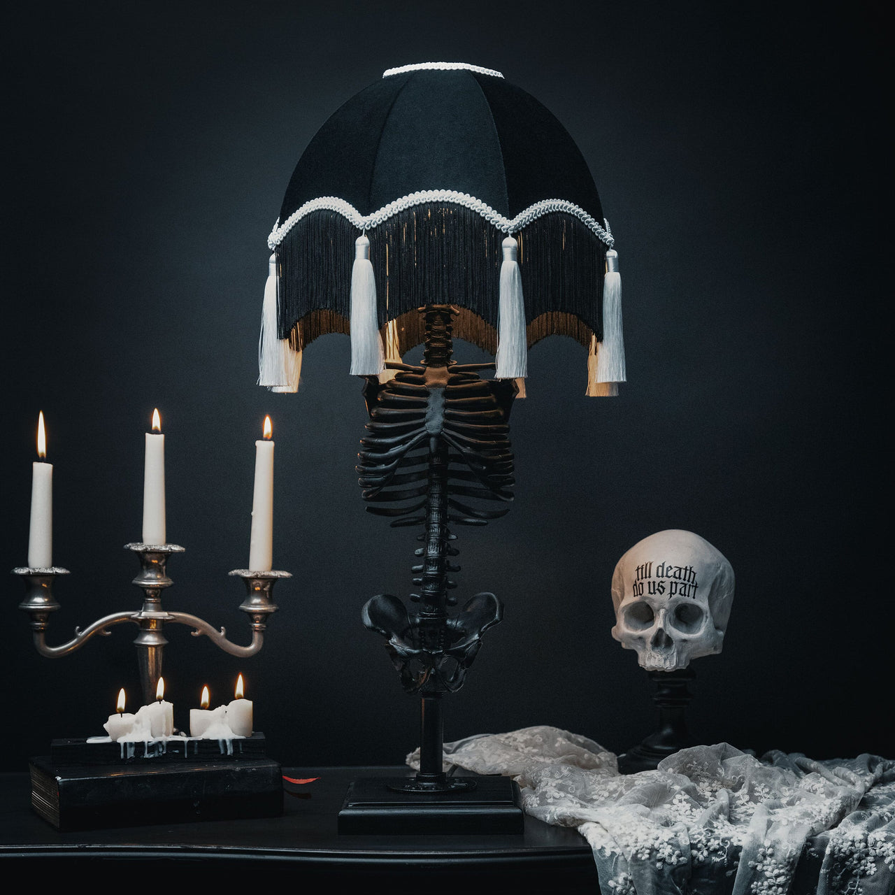 Baroque Skeleton Lamp - Cruella Edition by The Blackened Teeth – The ...