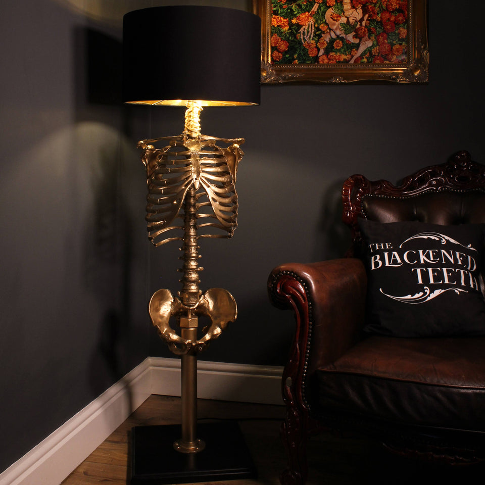 The Gold Skeleton Floor Lamp by The Blackened Teeth – The Blackened ...