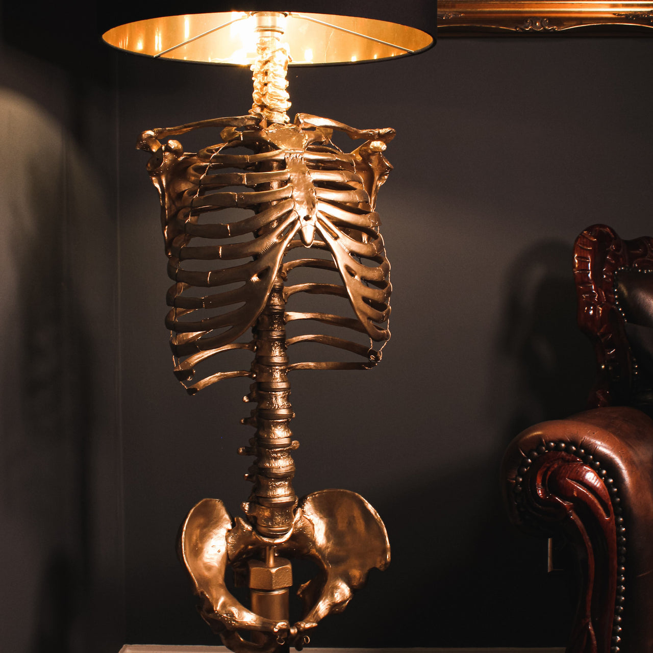 The Gold Skeleton Floor Lamp by The Blackened Teeth – The Blackened ...